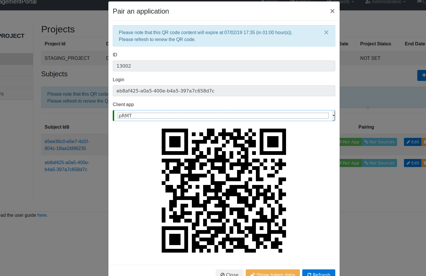 aRMT (Active App) - RADAR-base
